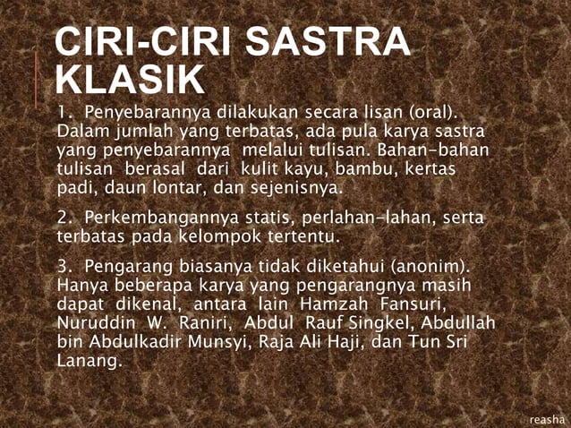 Sasra melayu klasik | PPT