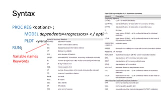 Sas reg simple | PPTX