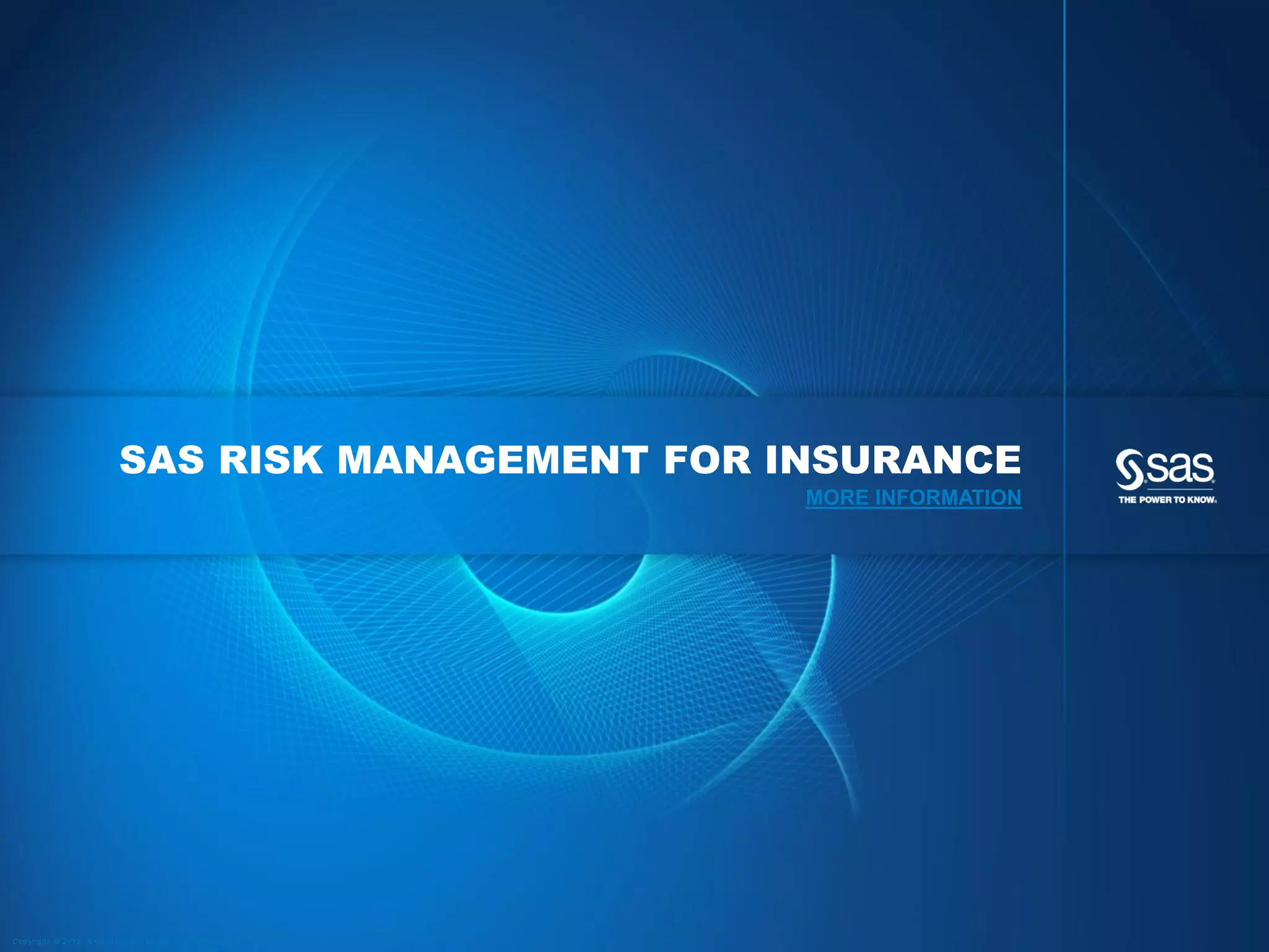SAS Risk Management for Insurance | PDF