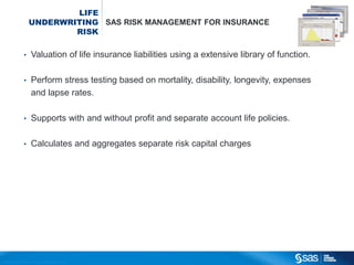 SAS Risk Management for Insurance | PDF