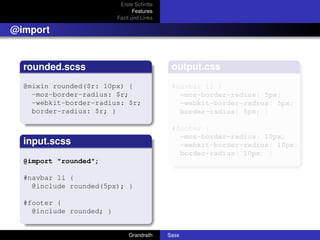 Syntactically Awesome Stylesheets mit Sass | PPT