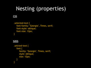 Introduction to sass | PPT