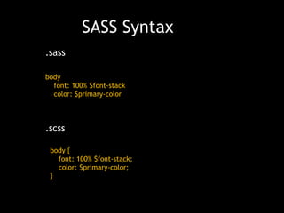 Introduction to sass | PPT