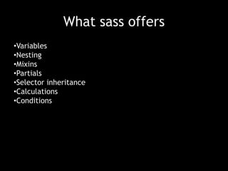 Introduction to sass | PPT