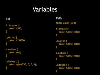Introduction to sass | PPT