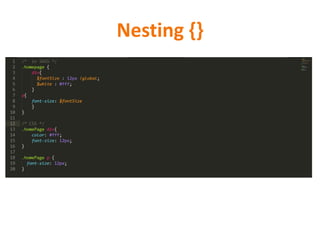 SASS - Syntactically Awesome Stylesheet | PPT