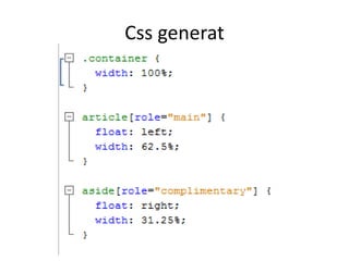 Sass and Compass short presentation | PPTX