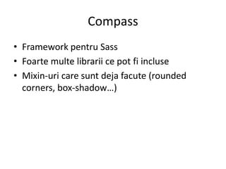 Sass and Compass short presentation | PPTX
