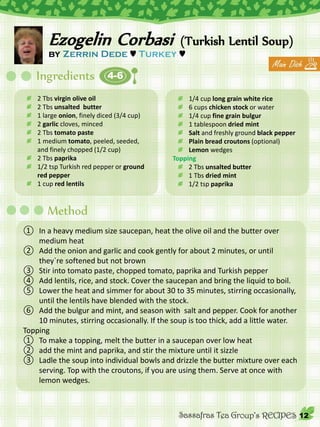 Sassafras Tea Group's Recipes | PDF