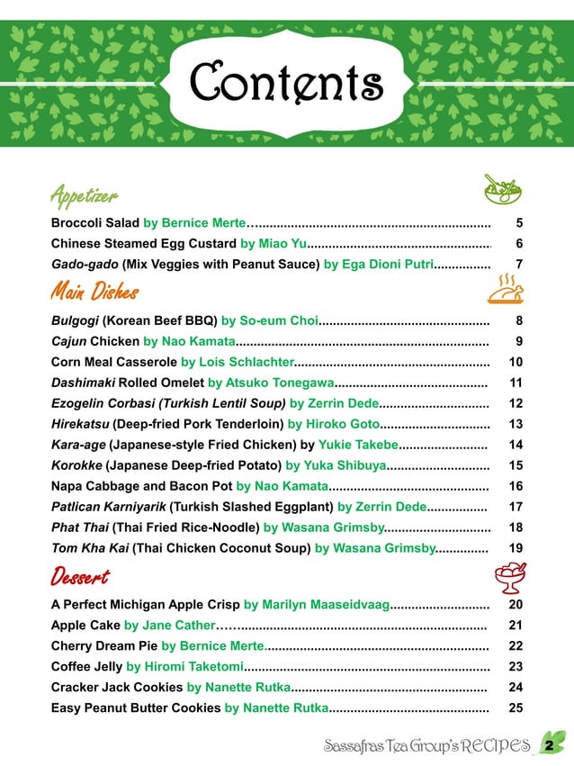 Sassafras Tea Group's Recipes | PDF | Cooking | Food & Drink