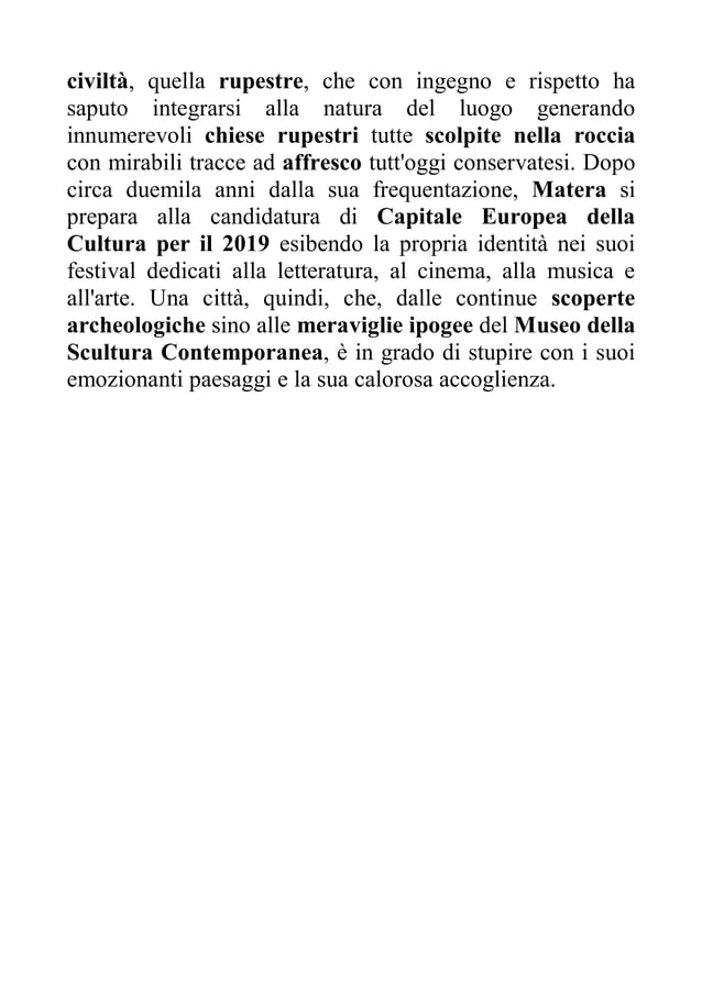 the sassi of matera history | PDF