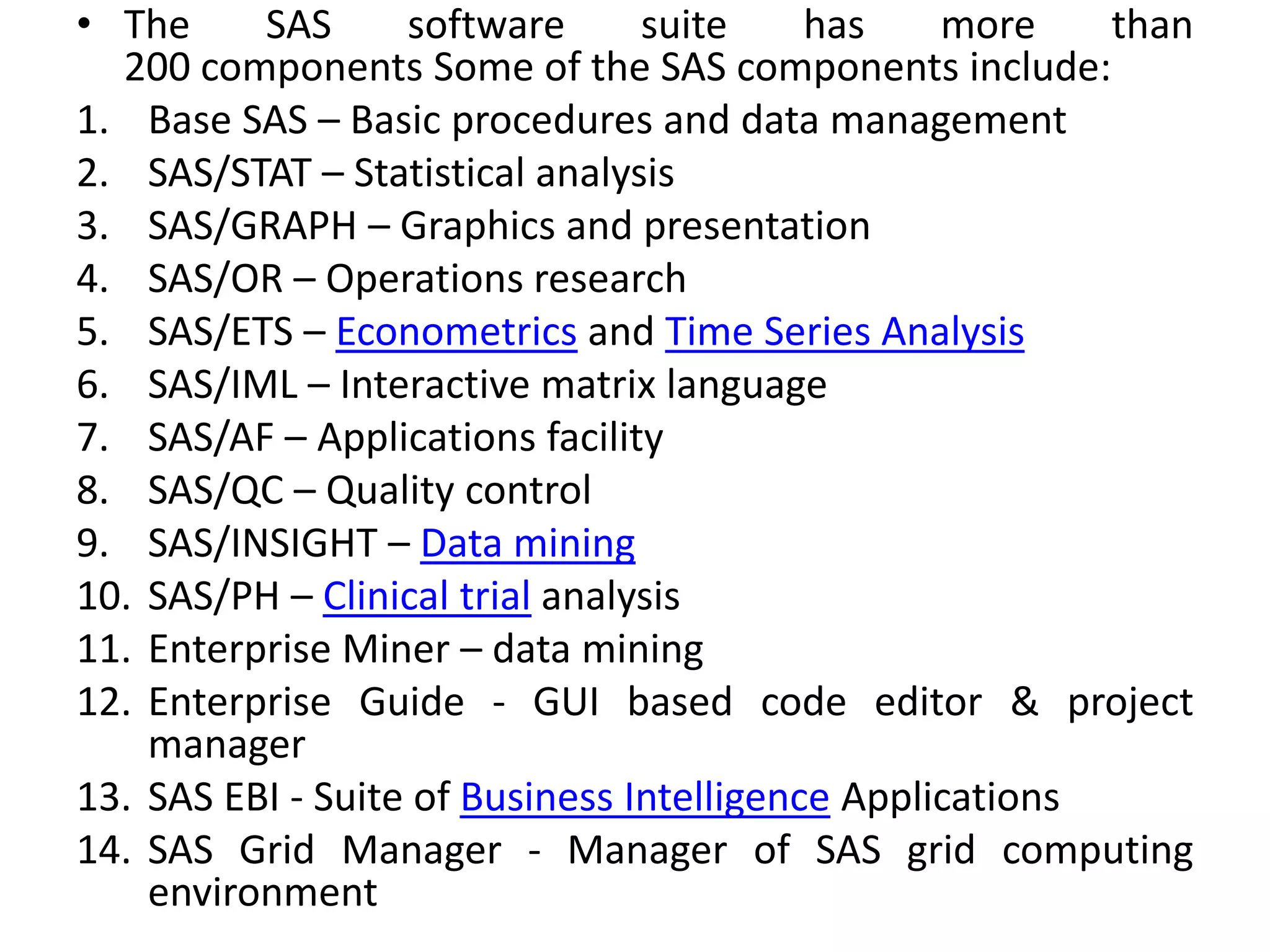 Sas Statistical Analysis System Pptx