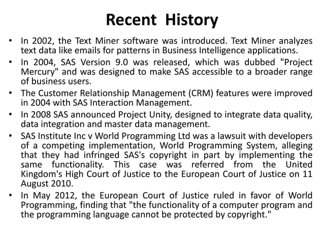 Sas Statistical Analysis System Pptx