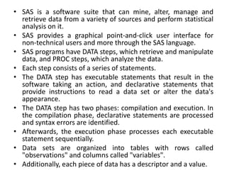 SAS - Statistical Analysis System | PPTX