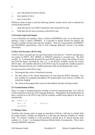 Sas summary guide | PDF