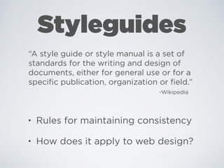 Sassy Styleguides | PPT