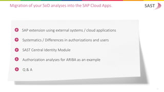 SAST Authorization Management: How to integrate your SoD analysis into ...