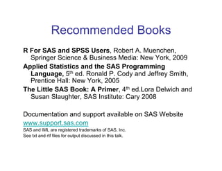 Sas Talk To R Users Group | PPT