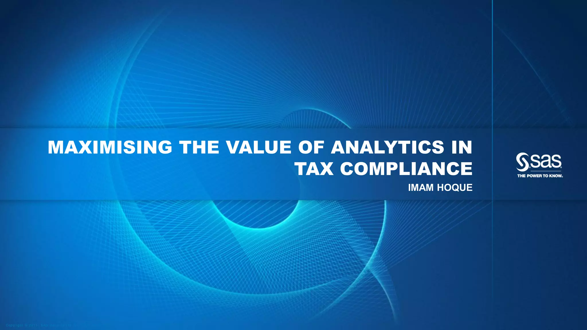 Maximising The Value of Analytics in Tax Compliance | PDF