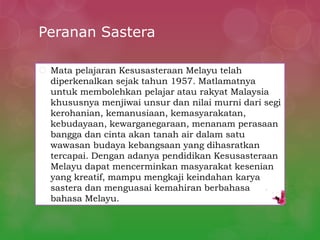 Sastera melayu sebagai pendidikan | PPTX