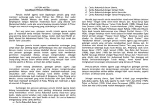 Sastera moden, golongan penulis agama. | DOCX