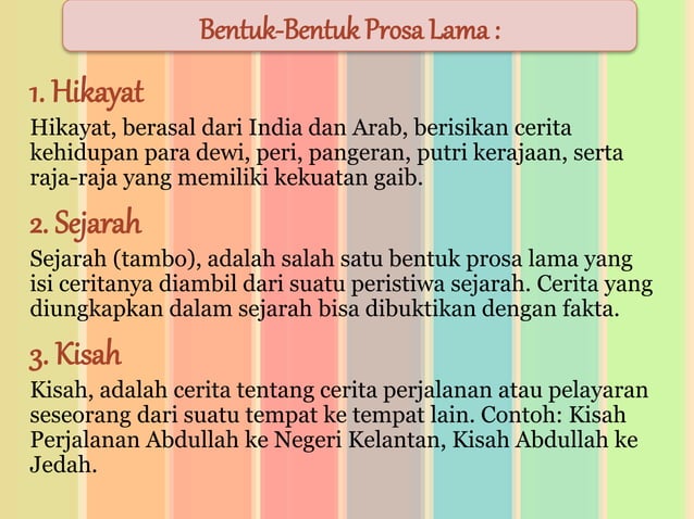 Prosa dan bentuknya | PPTX