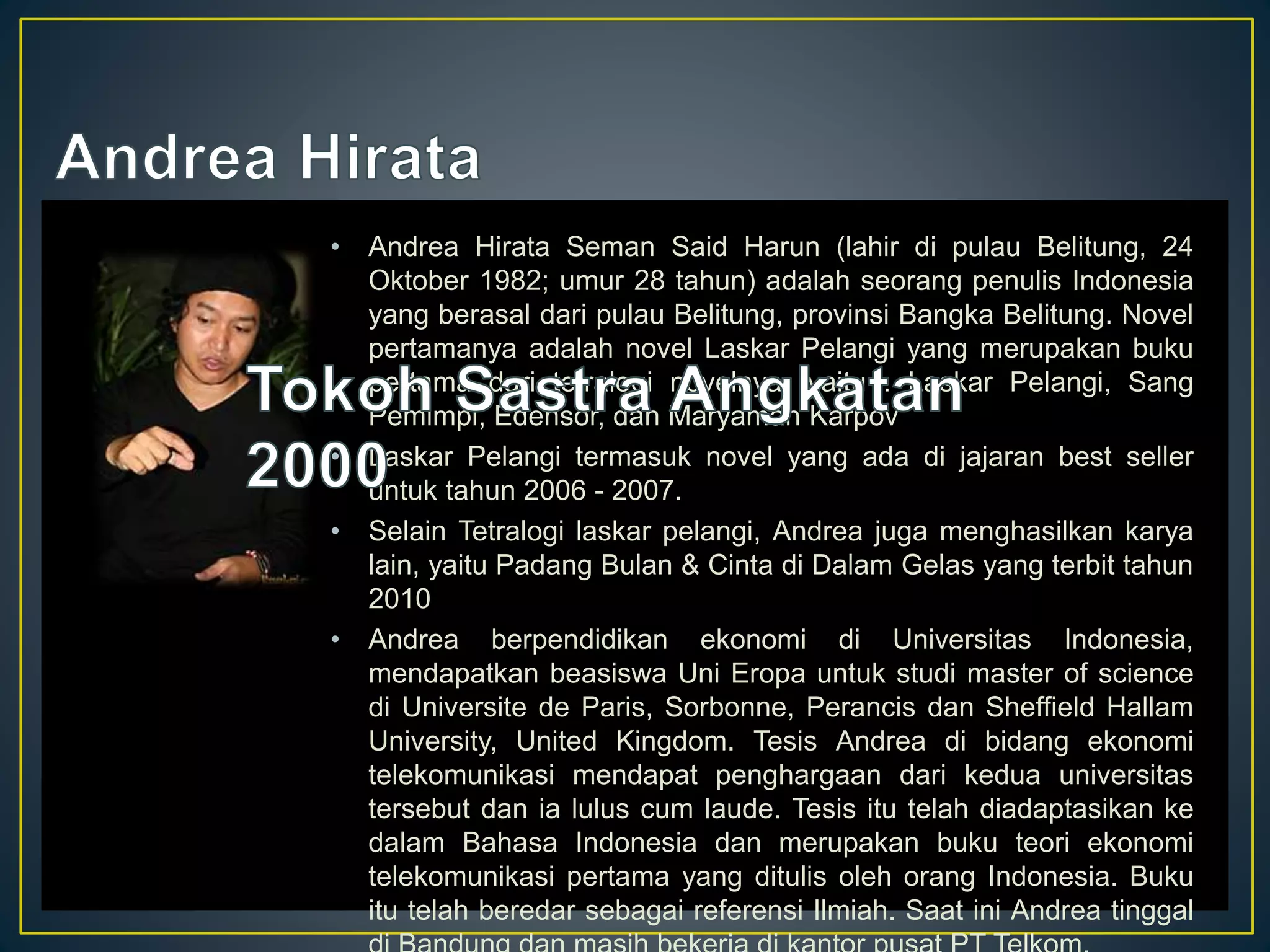 Sastra mutakhir indonesia | PPTX