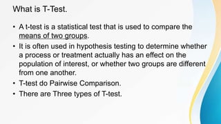 SAS Ttest Procedure.pptx | Programming Languages | Computing