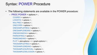 SAS Ttest Procedure.pptx | Programming Languages | Computing