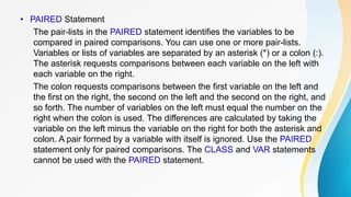 SAS Ttest Procedure.pptx | Programming Languages | Computing