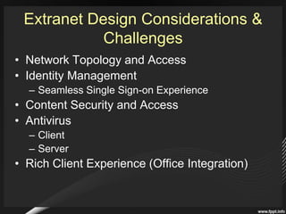 SharePoint 2010 Extranets and Authentication: How will SharePoint 2010 connect you to your ...