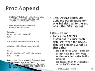 Utility Procedures in SAS | PPT