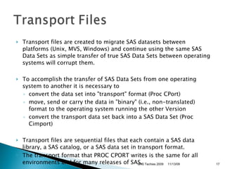 Utility Procedures in SAS | PPT