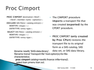 Utility Procedures in SAS | PPT