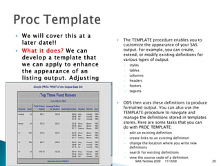 Utility Procedures in SAS | PPT