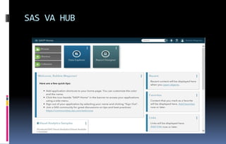 Sas visual analytics training presentation | PPT