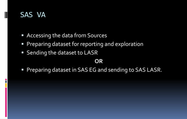 Sas visual analytics training presentation | PPT