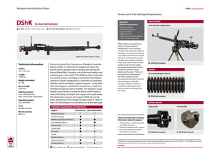 DShK Weapon Identification Sheet | PDF