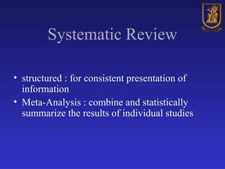 systematic review : why & How | PPT