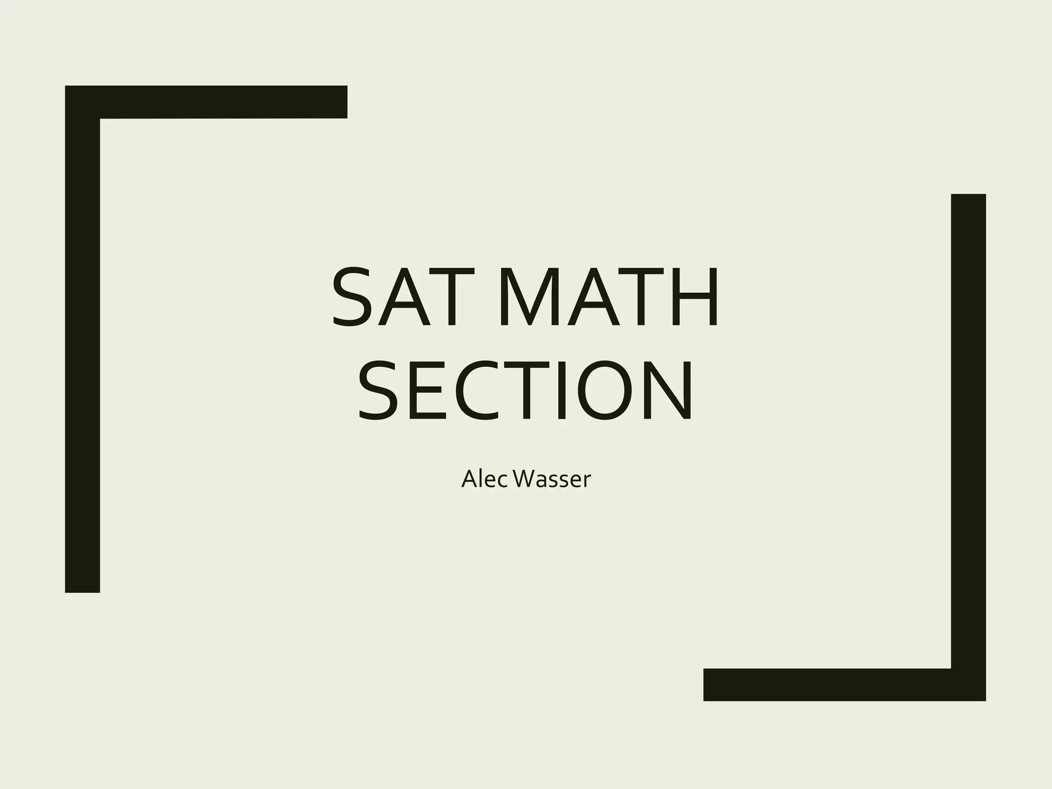 SAT Math Section | PPTX