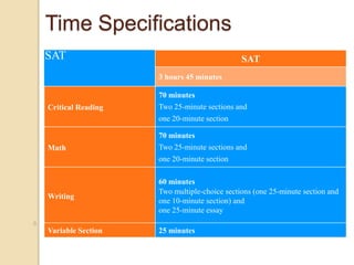 SAT Exam Structure | PPTX