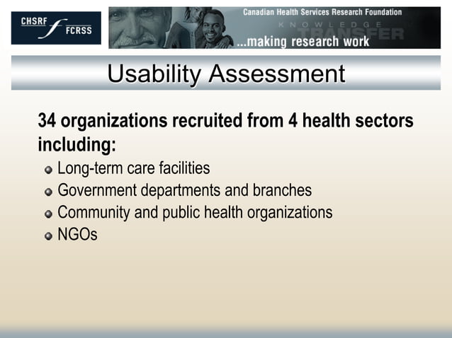 Self-Assessment Tool: Exploring Organizational Capacity to Use Research ...