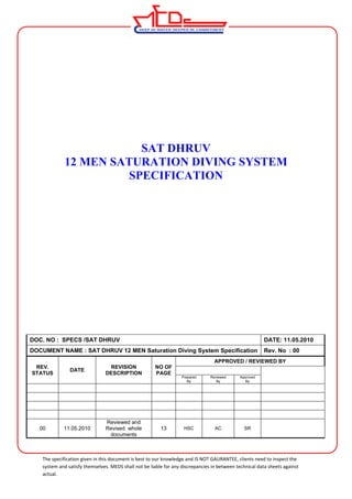 Sat dhruv-specification1 | PDF