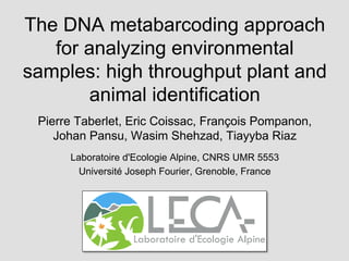 Pierre Taberlet - Saturday Closing Plenary | PPT