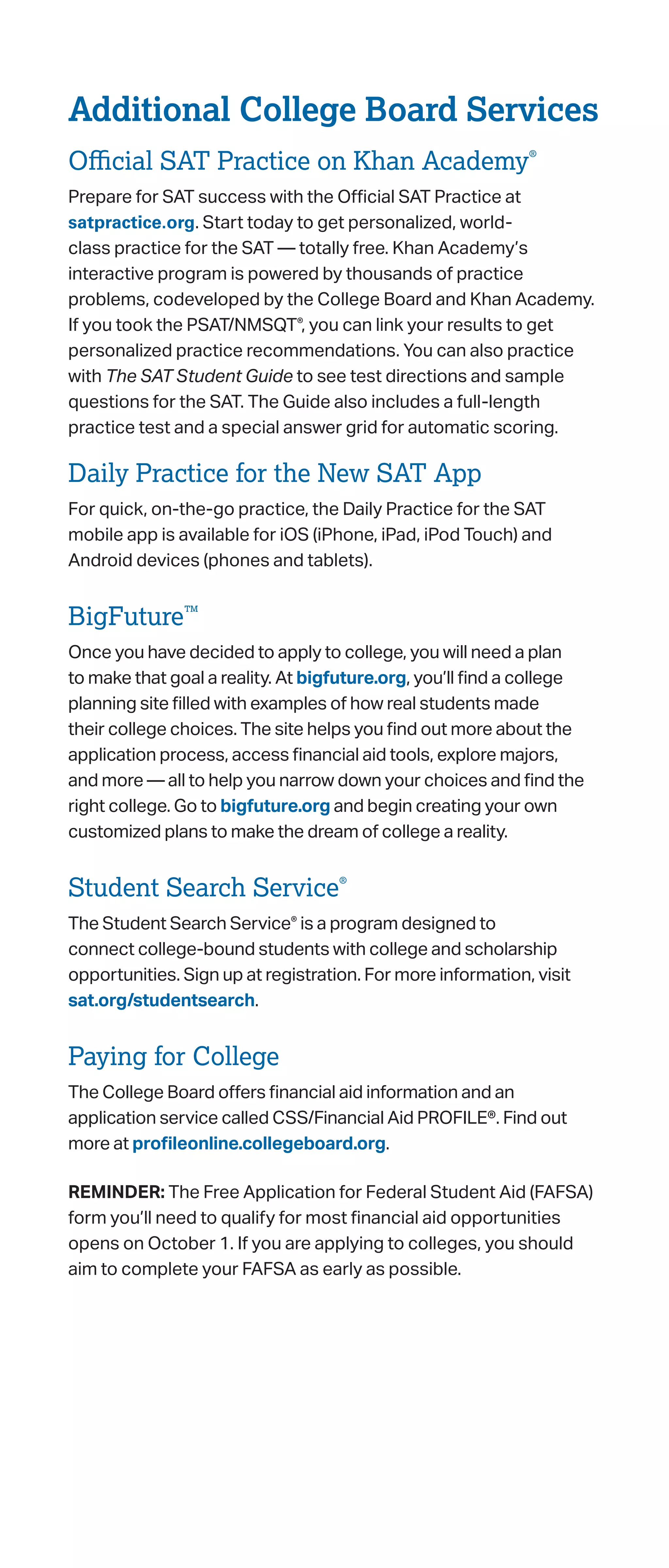Sat fee-waiver-student-brochure | PDF