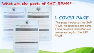 Self Assessment Tool in the RPMS | PPTX | Educational Assessment ...