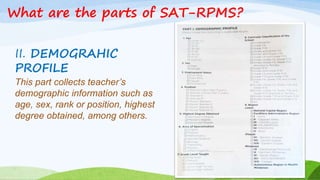 Self Assessment Tool in the RPMS | PPTX | Educational Assessment ...
