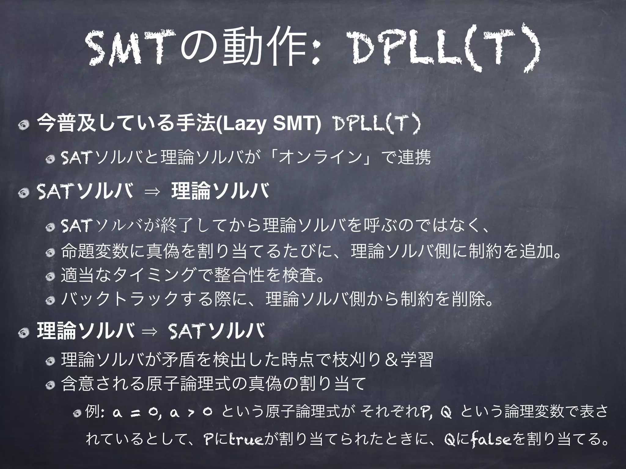 SAT/SMTソルバの仕組み | PDF