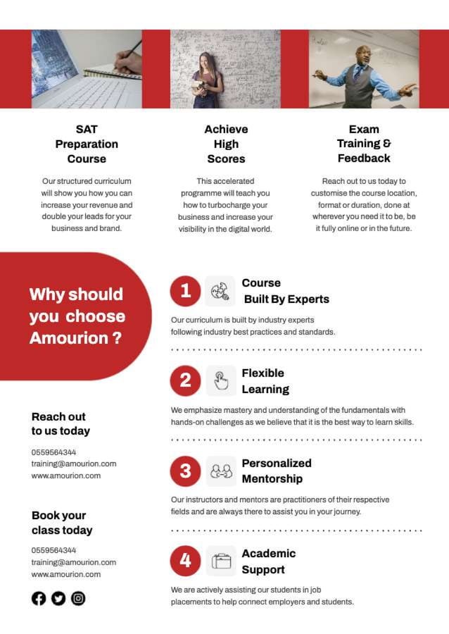 Amourion's SAT Training Classes in Dubai & Abu Dhabi UAE | PDF