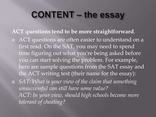 Sat act powerpoint | PPTX